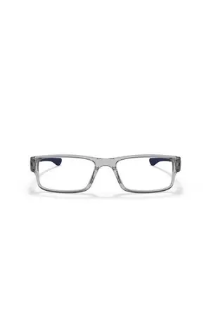 Oakley 53mm Rectangle Full Rim Eyeglasses - Grey