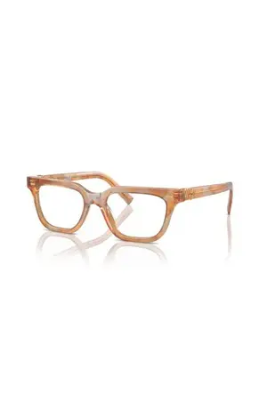 Miu Miu 53mm Rectangle Optical Glasses Tan