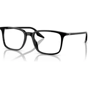 Ray-ban 55mm Rectangle Eyeglasses - Black