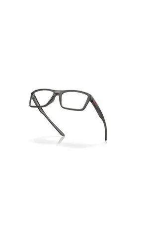 Oakley 57mm Rectangle Full Rim Eyeglasses - Grey