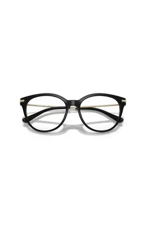 Michael Kors 54mm Round Full Rim Eyeglasses - Black