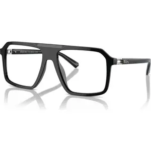 Michael Kors 57mm Square Optical Eyeglasses - Black