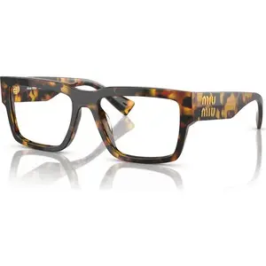 Miu Miu Rectangle Full Rim Optical Glasses - Tortoise