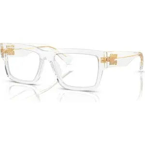 Miu Miu Rectangle Full Rim Optical Glasses - Transparent