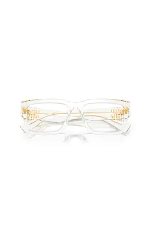 Miu Miu Rectangle Full Rim Optical Glasses - Transparent