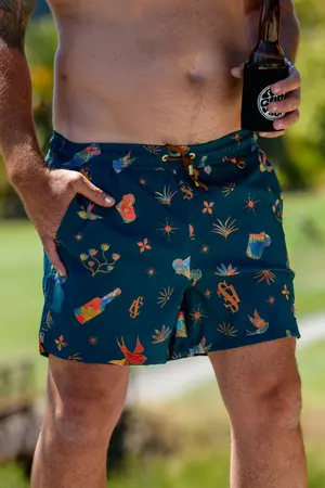 BAJA LLAMA Neptune Stretch Swim Shorts