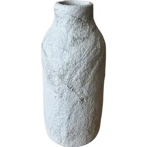GINA DESANTIS CERAMICS Tall Bottle Crater Vase - Grey