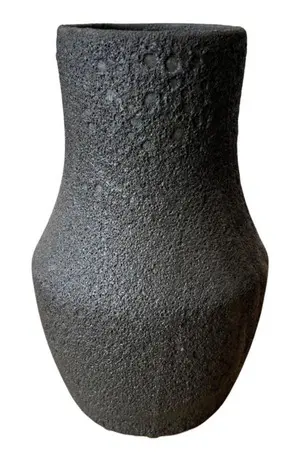 GINA DESANTIS CERAMICS Leda Crater Vase - Black