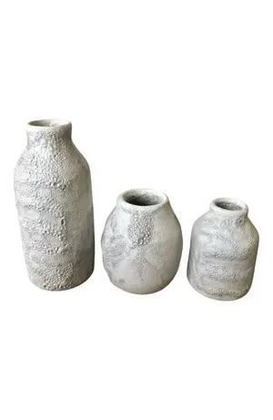 GINA DESANTIS CERAMICS Round Crater Vase - Grey