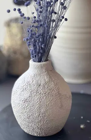 GINA DESANTIS CERAMICS Ara Crater Vase - White