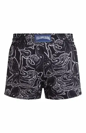 Vilebrequin Poulpes Octopus Print Swim Shorts - Noir