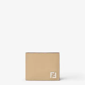 Fendi Ff Squared Bifold Wallet - Beige