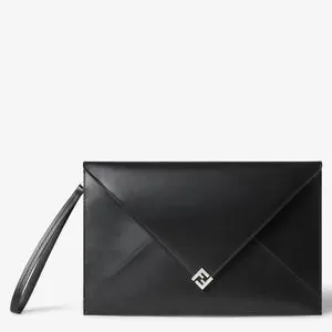Fendi Large Ff Squared Flat Pouch - Black