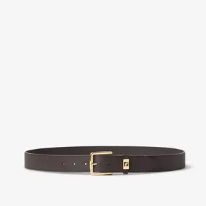 Fendi Ff Leather Belt - Brown