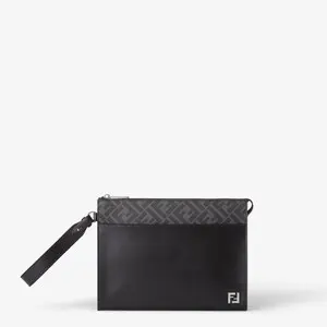 Fendi Ff Squared Clutch - Black