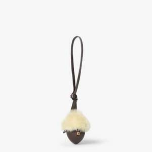 Fendi Acorn Charm With Ff Logo - Brown