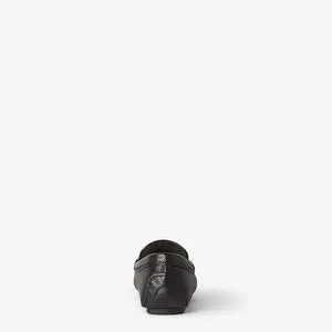 Fendi Ff Metal Driving Loafers - Black