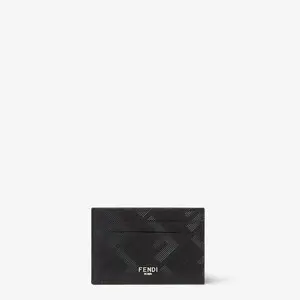 Fendi Shadow Slim Card Holder - Black