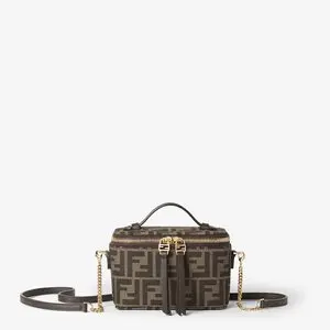 Fendi Jacquard Vanity Bag - Brown