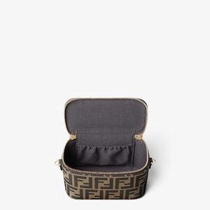 Fendi Jacquard Vanity Bag - Brown
