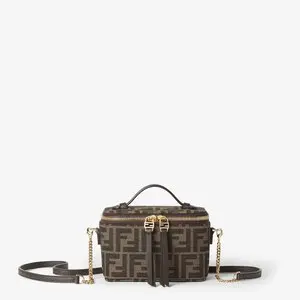 Fendi Jacquard Vanity Bag - Brown