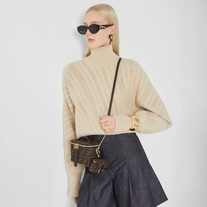 Fendi Jacquard Vanity Bag - Brown