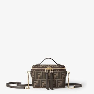 Fendi Jacquard Vanity Bag - Brown