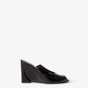 Fendi Arco Wedge Heel Sandals - Black