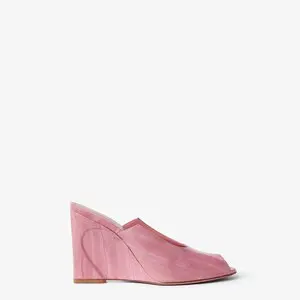 Fendi Arco Wedge Heel Sandals - Pink