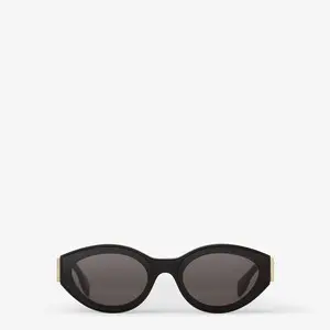 Fendi First Oval Sunglasses - Black