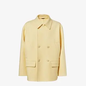 Fendi Double Wool Felt Pea Coat
