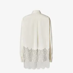 Fendi Oversized Shirt With Lace Embroidery