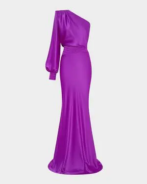 ZHIVAGO Don't Look Now Draped Gown - Magenta
