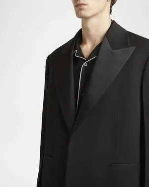 JIL SANDER Apos;s Satin Peak Lapel Evening Jacket - Black