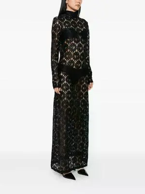 RÓHE Geometric Lace Turtleneck Dress