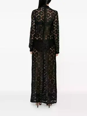 RÓHE Geometric Lace Turtleneck Dress