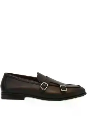 DOUCAL'S Double-buckle Monk Shoes - Brown