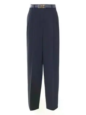 Max Mara Neottia Belted Trousers - Blue