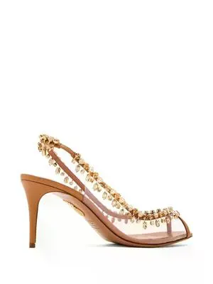AQUAZZURA Temptation Crystal-embellished Slingback Pumps