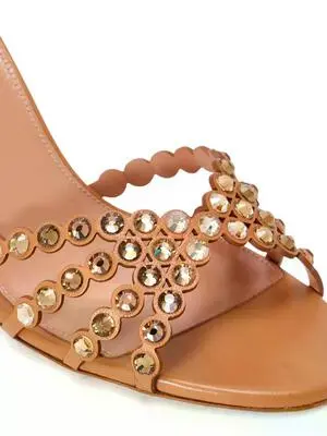 AQUAZZURA 75mm Tequila Sandals - Brown