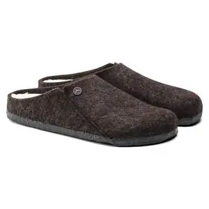 BIRKENSTOCK Zermatt Shearling Felt Slippers - Mocha