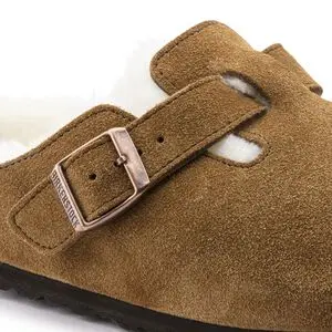 BIRKENSTOCK Boston Shearling Suede Clogs - Mink