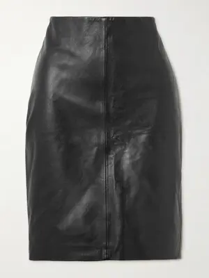 ST. AGNI Leather Pencil Skirt