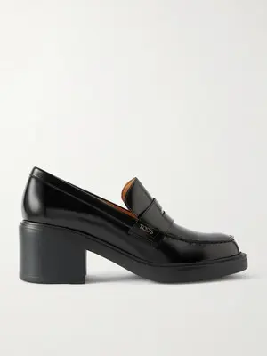 TOD'S Gomma Leather Loafers - Black