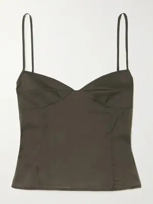 ST. AGNI Organza Camisole - Brown