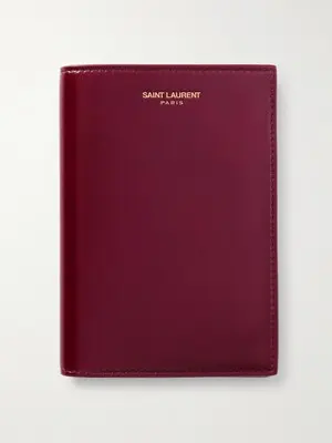 Saint Laurent Leather Passport Holder - Red