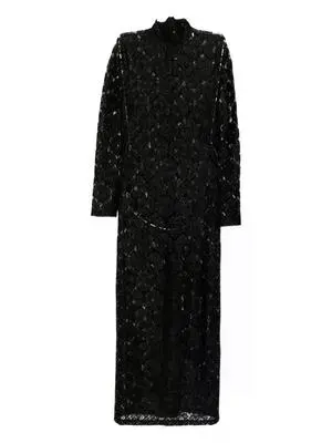 RÓHE Geometric-lace Turtleneck Dress