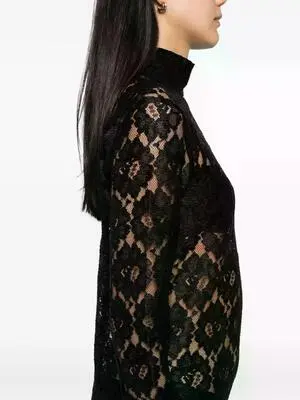 RÓHE Geometric-lace Turtleneck Dress