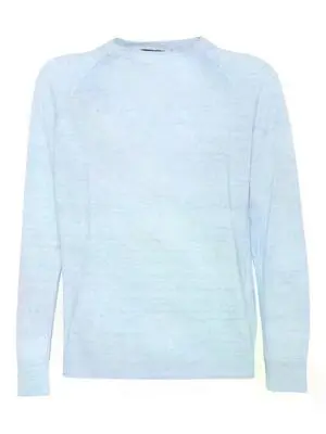FILIPPO DE LAURENTIIS Raglan-sleeve Crew-neck Jumper - Blue