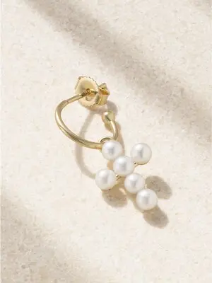 Mizuki 14-karat Pearl Single Earring - Gold